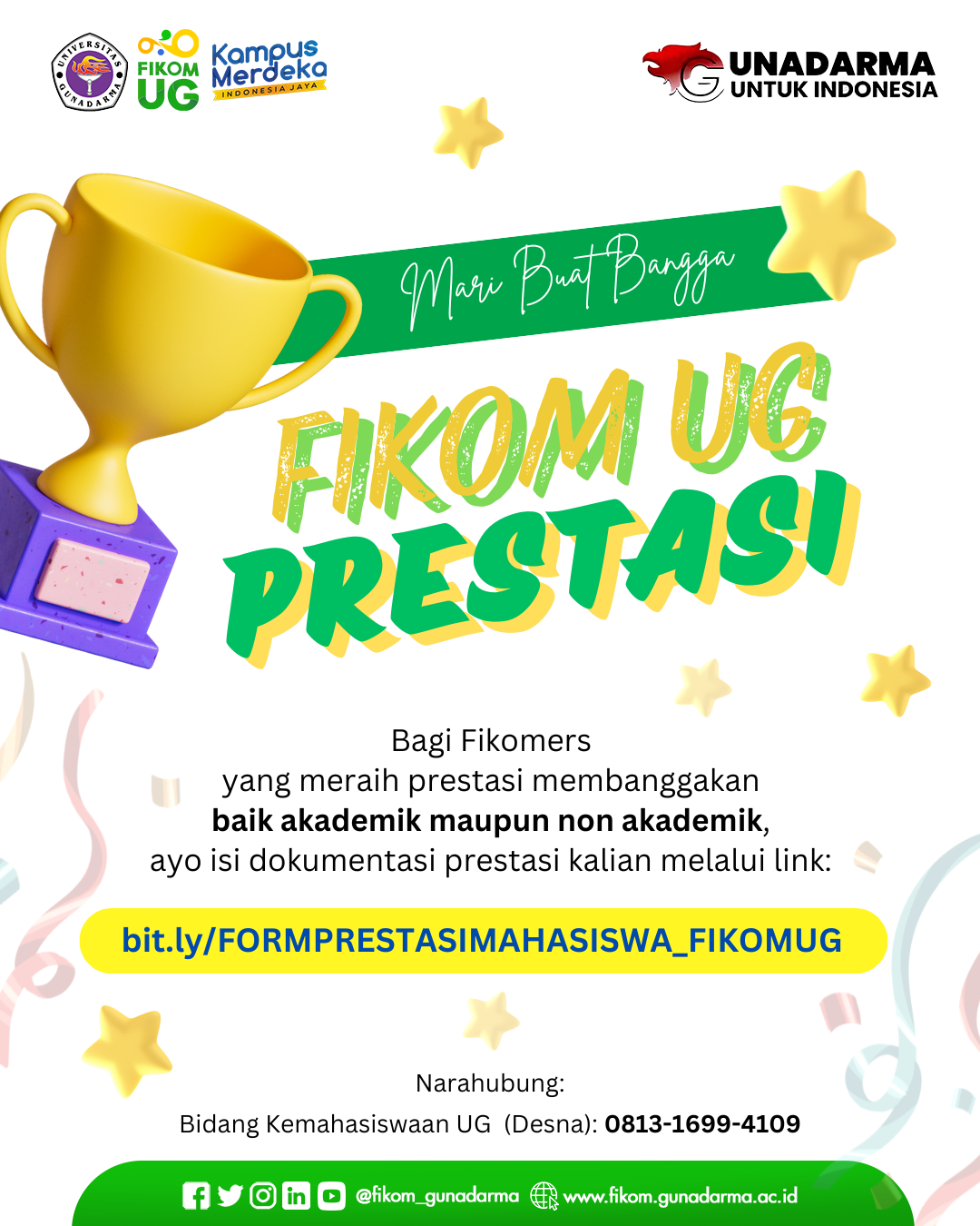 COME ON, FIKOMERS, DOCUMENT YOUR ACHIEVEMENTS AND MAKE FIKOM UG PROUD ...
