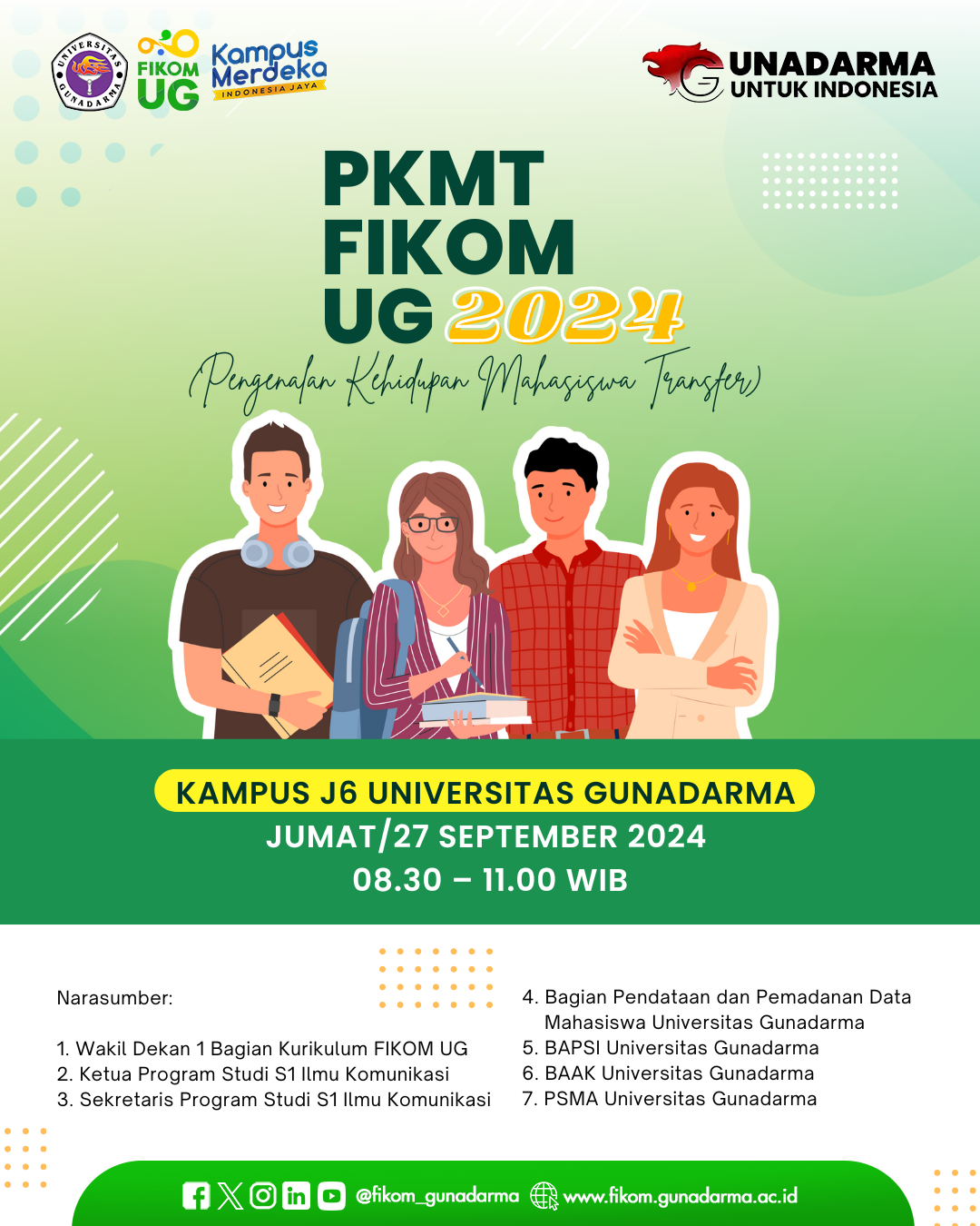 PENGENALAN KEHIDUPAN MAHASISWA TRANSFER FIKOM UG 2024 – Ilmu Komunikasi