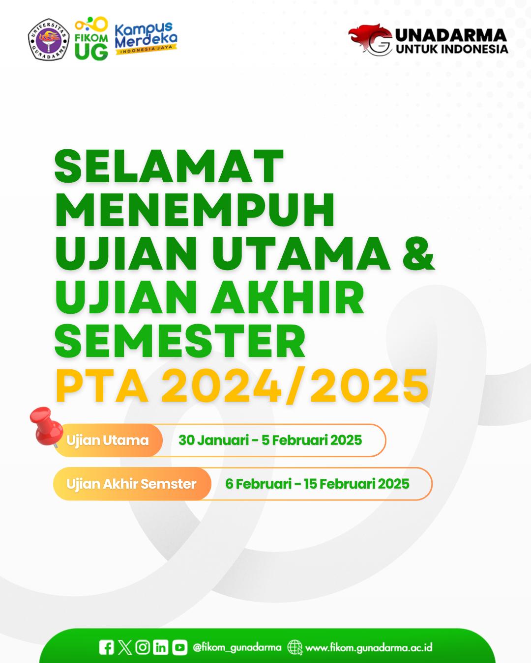 SELAMAT MENEMPUH UJIAN PTA 2024/2025 – Ilmu Komunikasi